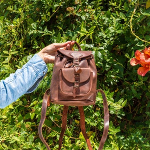 Mini Leather Backpack Purse for Women – Handmade Small Full Grain ...