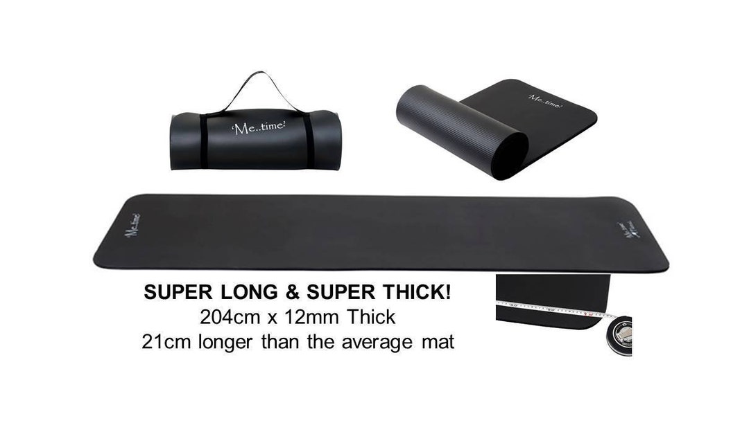Extra Thick Extra Long Black Exercise Pilates Mat - Etsy