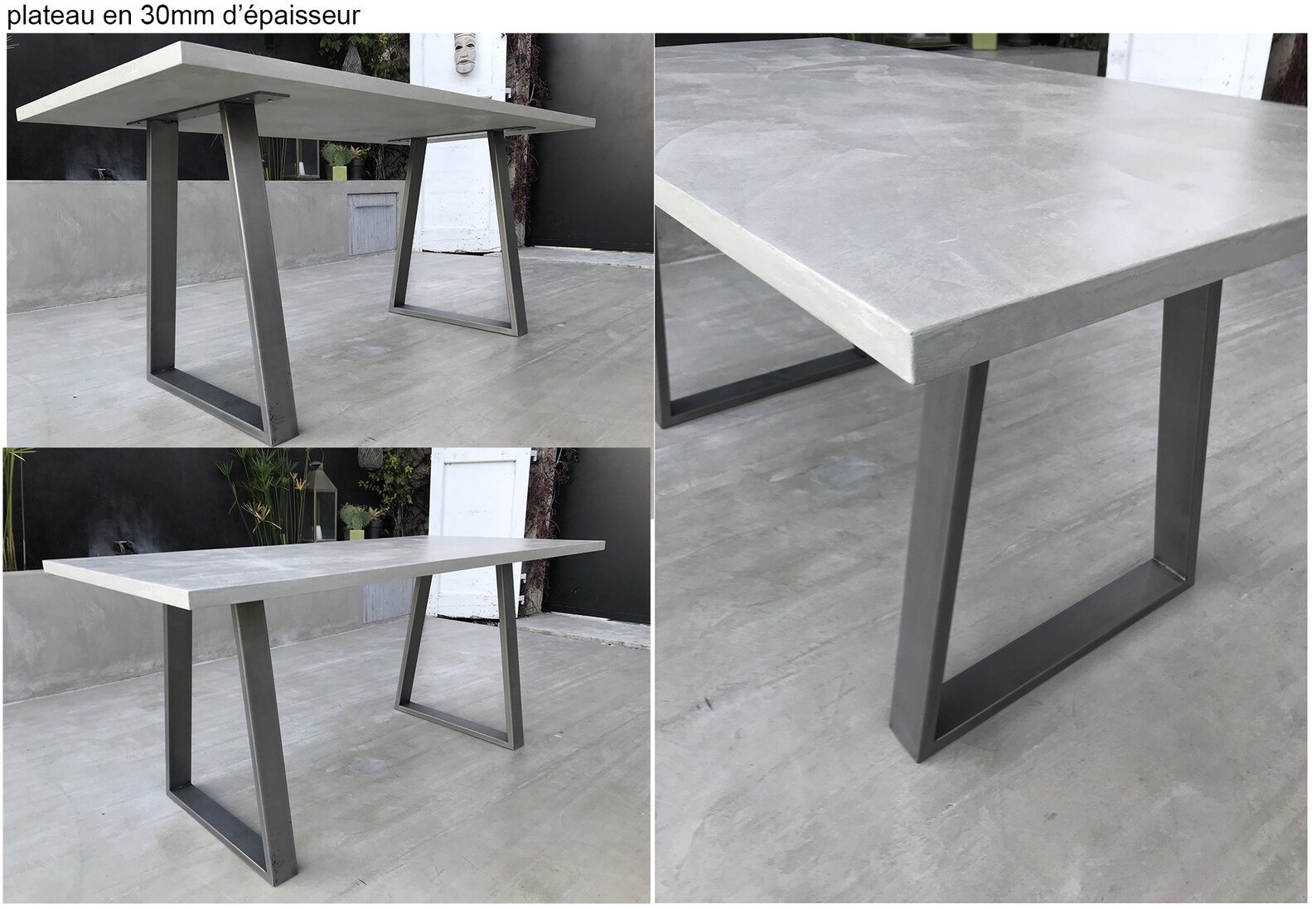 Plateau de table et meuble béton ciré sur mesure placedeco - Etsy France