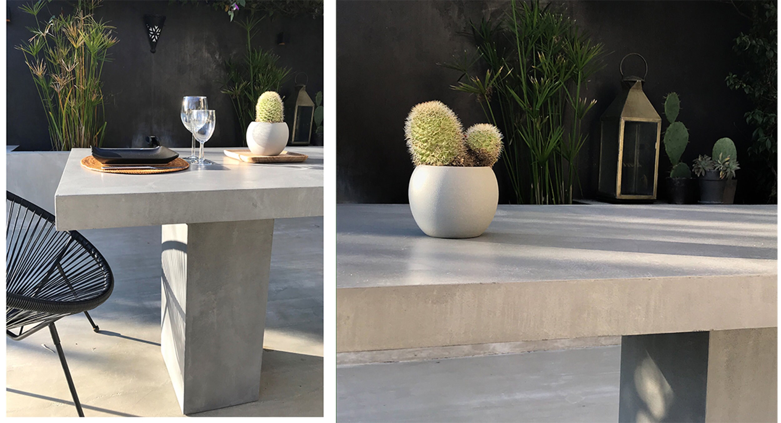 Table béton ciré ultra leger sur socle | Etsy France