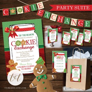 Cookie Exchange Holiday Party Cookie Name Place Cards Digital Download ...