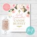 Baptism Candy Buffet Sign First Holy Communion Pink Floral - Etsy