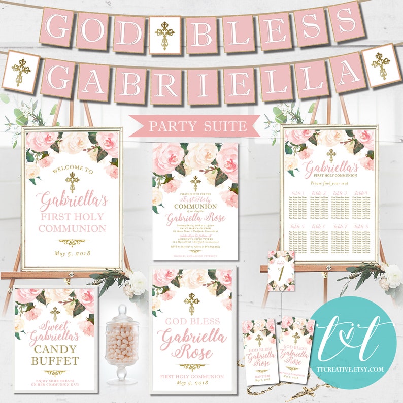 BAPTISM First Holy COMMUNION SEATING Chart Poster 24 X - Etsy Finland