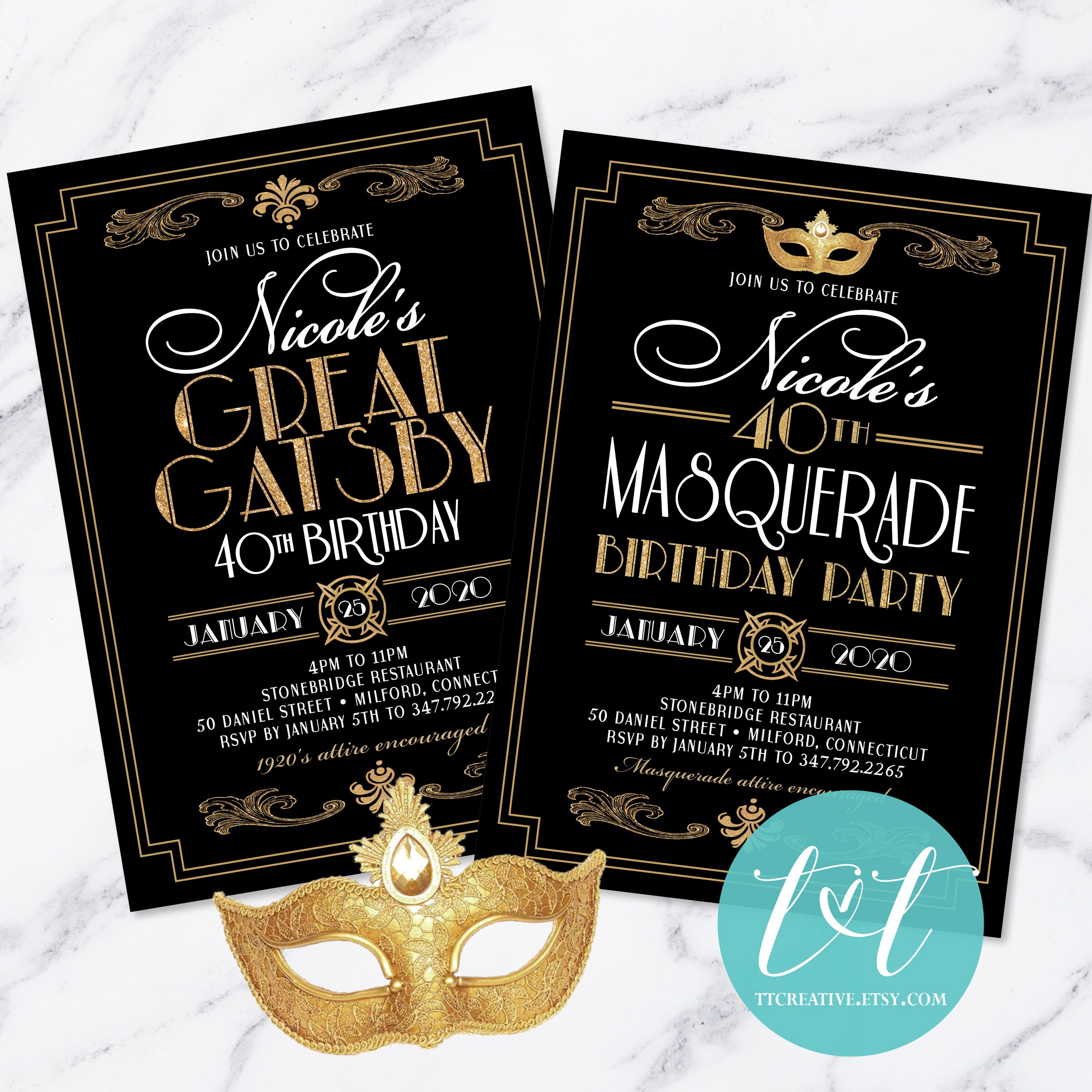 Creative Masquerade Invitations