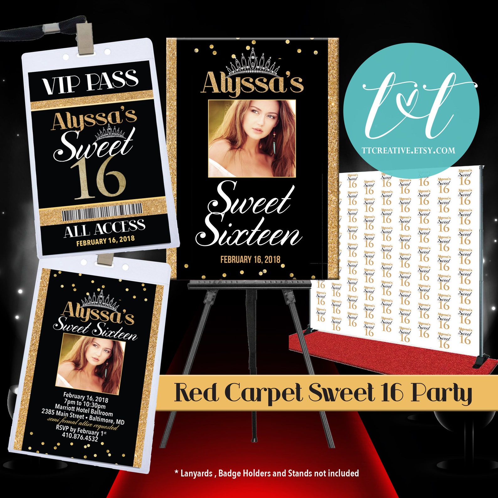 Sweet Sixteen Party Poster 24 X 36 Sweet 16 - Etsy