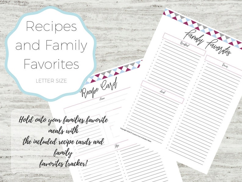 Meal Planning Printable Set | Meal Planning | Grocery Shopping | Meal ...