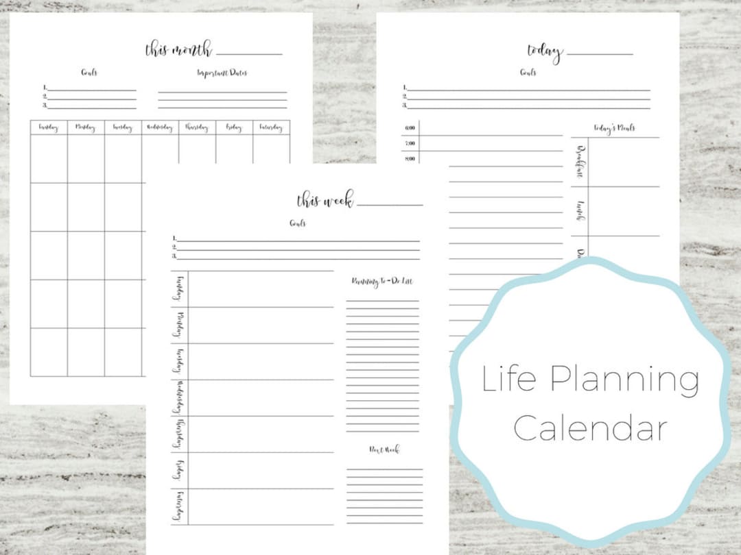 3 in 1 Daily Weekly Monthly Calendar | Monthly Calendar | Daily ...