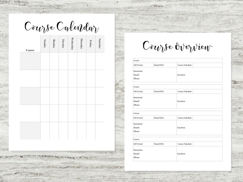 Semester Planner | College Planner | Semester Printable | College ...