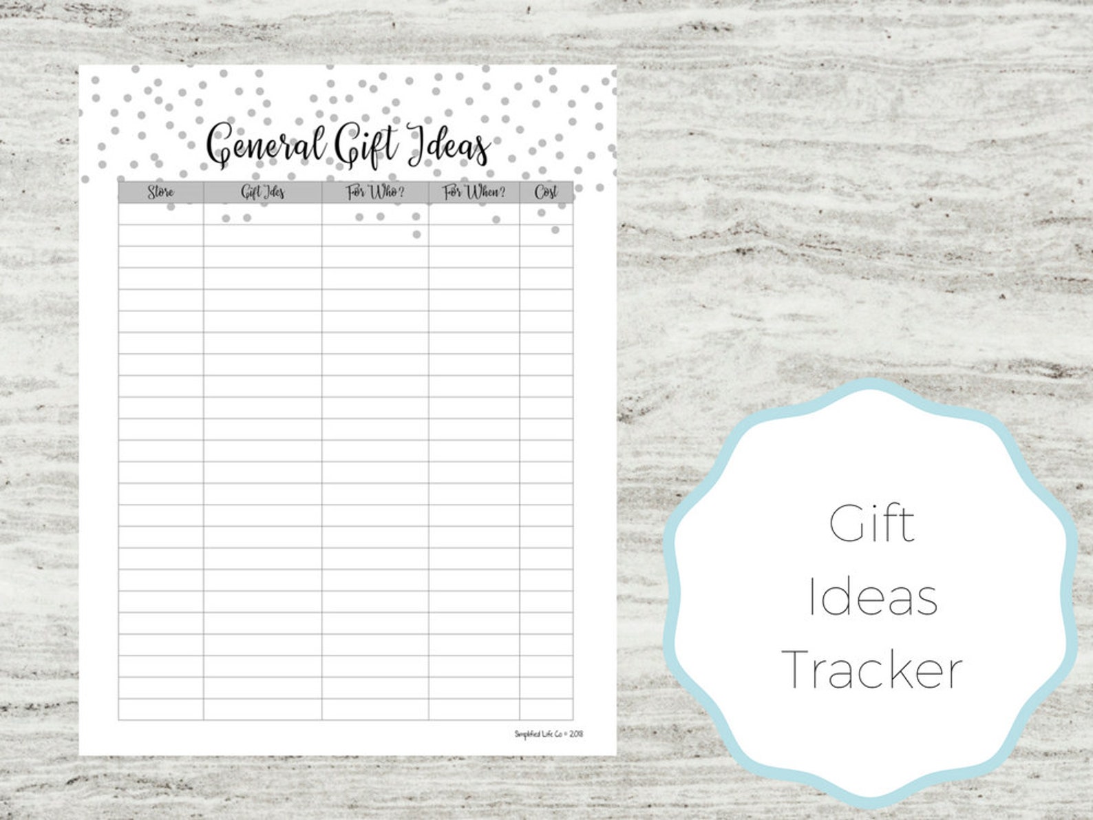 Gift Tracking Printables Set | Holiday Shopping | Holiday Planning ...