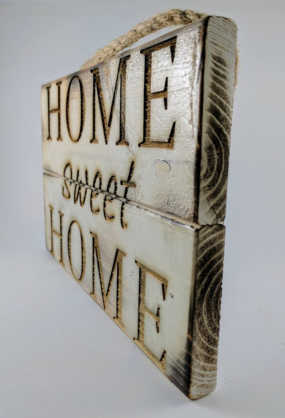 Rustic Engraved Home Sweet Home Sign - Etsy