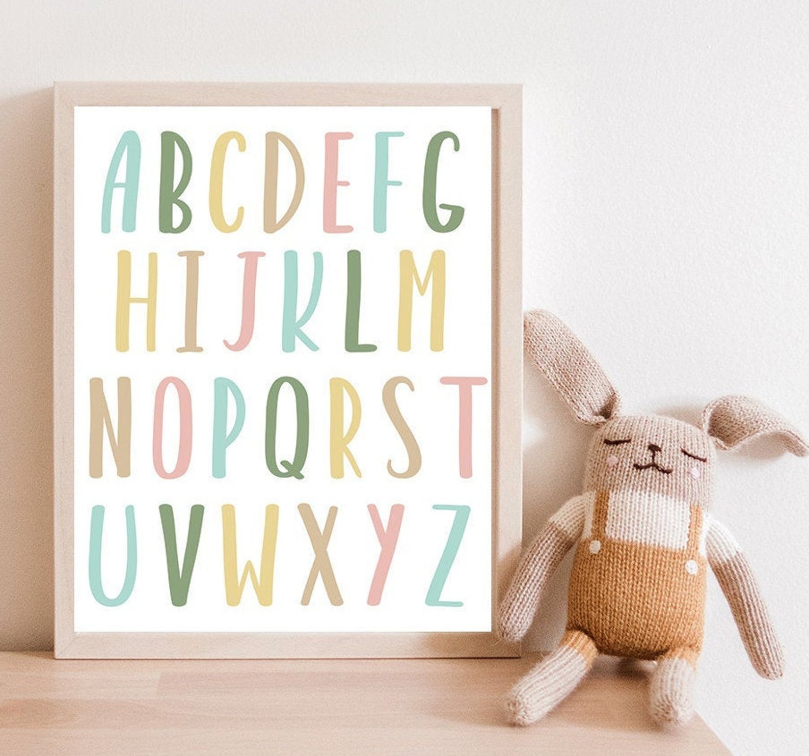 Pastel Alphabet Poster Digital Download | Etsy