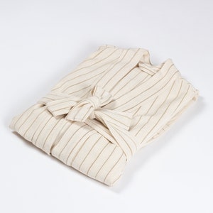 Natural Beige Striped Robe, Bridesmaid Robe Gift, Boho Lightweight ...