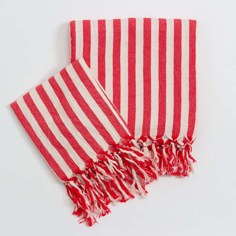 Red and White Throw Blanket - Etsy