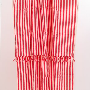 Red Picnic Table Throw Red Stripe Blanket Linen Peshtemal | Etsy