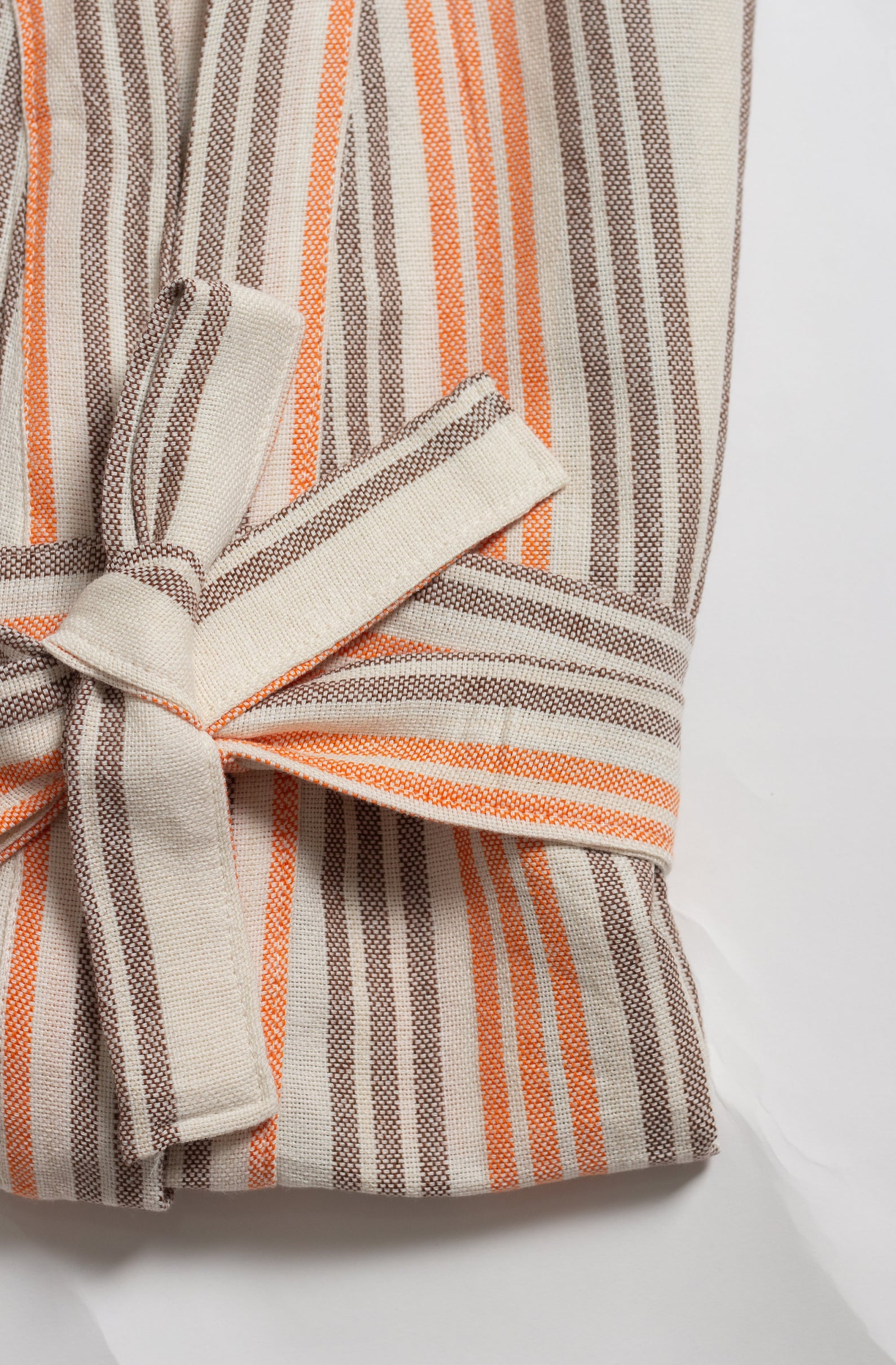 Boho Lightweight Unisex Robe Linen Loungewear Orange Stripe - Etsy