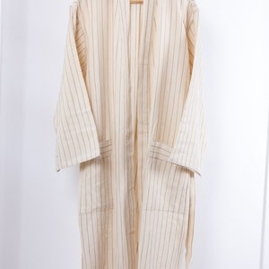 Natural Beige Striped Robe, Bridesmaid Robe Gift, Boho Lightweight ...