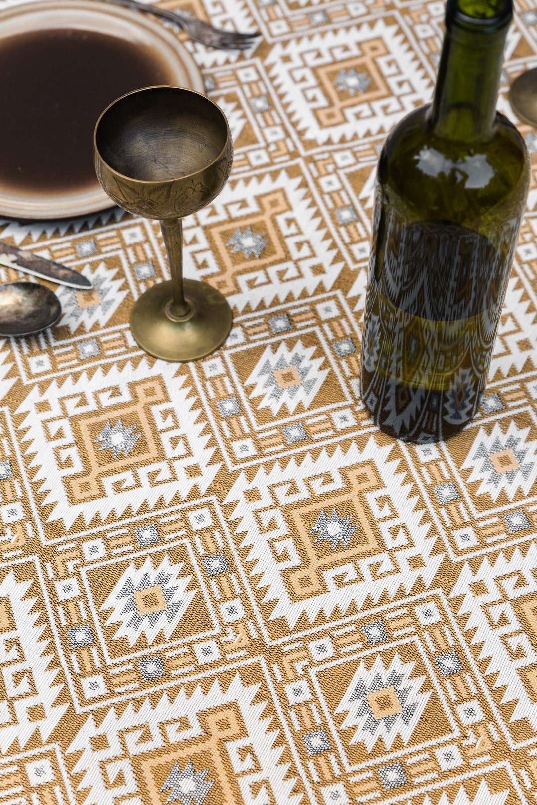 Oversized Cotton Blanket, Turkish Throw Blanket, Mustard Picnic Throw ...