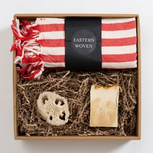 Hand Towels Box Gift Set, Black & White Towel, Care Package for Unisex ...