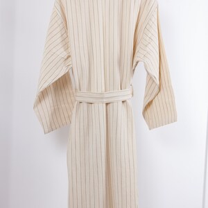 Natural Beige Striped Robe, Bridesmaid Robe Gift, Boho Lightweight ...