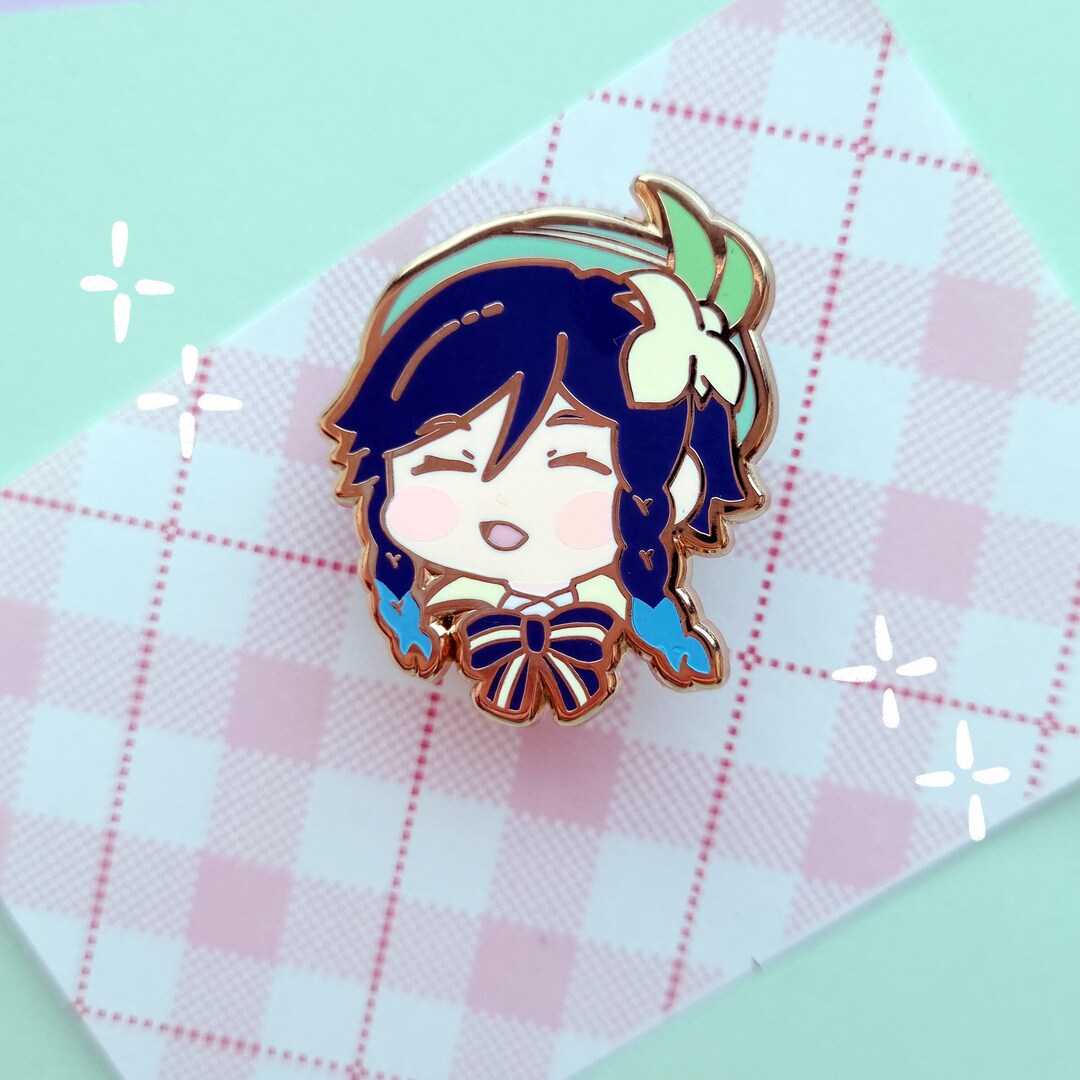 Genshin Impact Chibi Venti Enamel Pin - Etsy UK