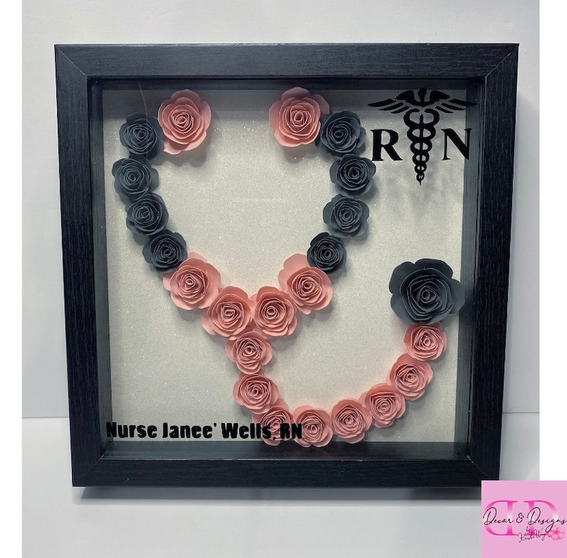 Nursing Theme Floral Shadow Box - Etsy