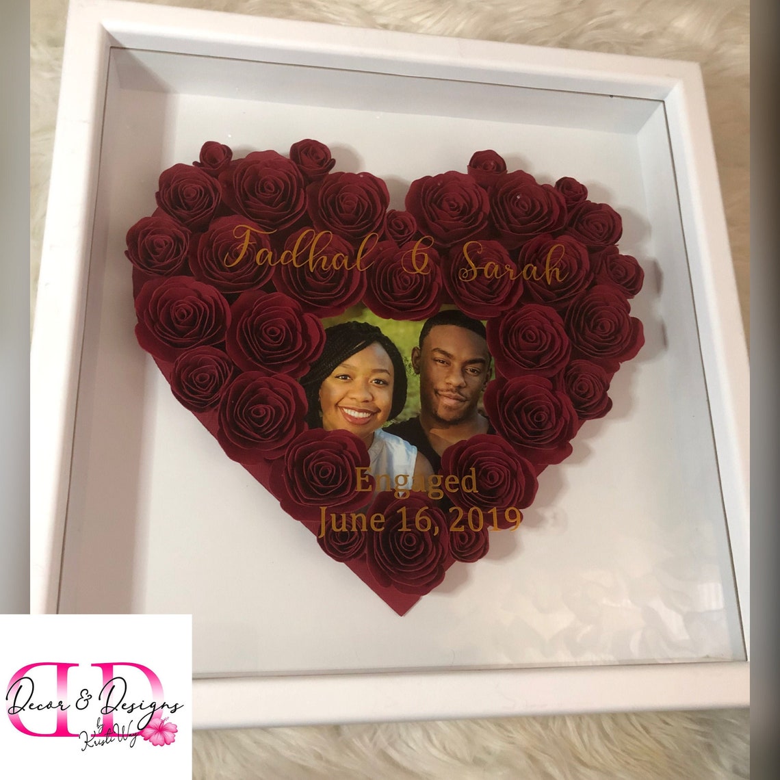 Pictured Floral Shadow Box | Etsy