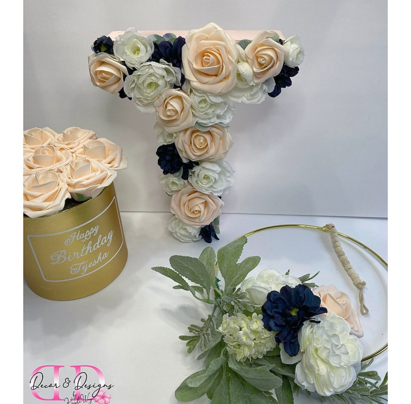 Floral Rose Letter - Etsy