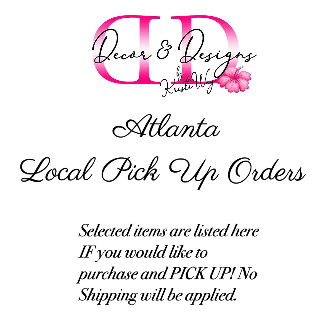 LOCAL Pick up Custom Orders - Etsy