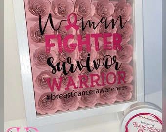 Breast Cancer Shadow Box - Etsy
