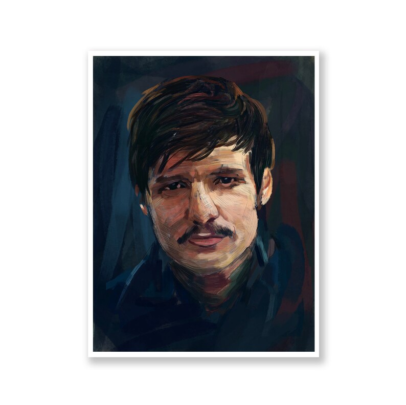 The Mandalorian Pedro Pascal Fan Art Portrait A4 and - Etsy Singapore