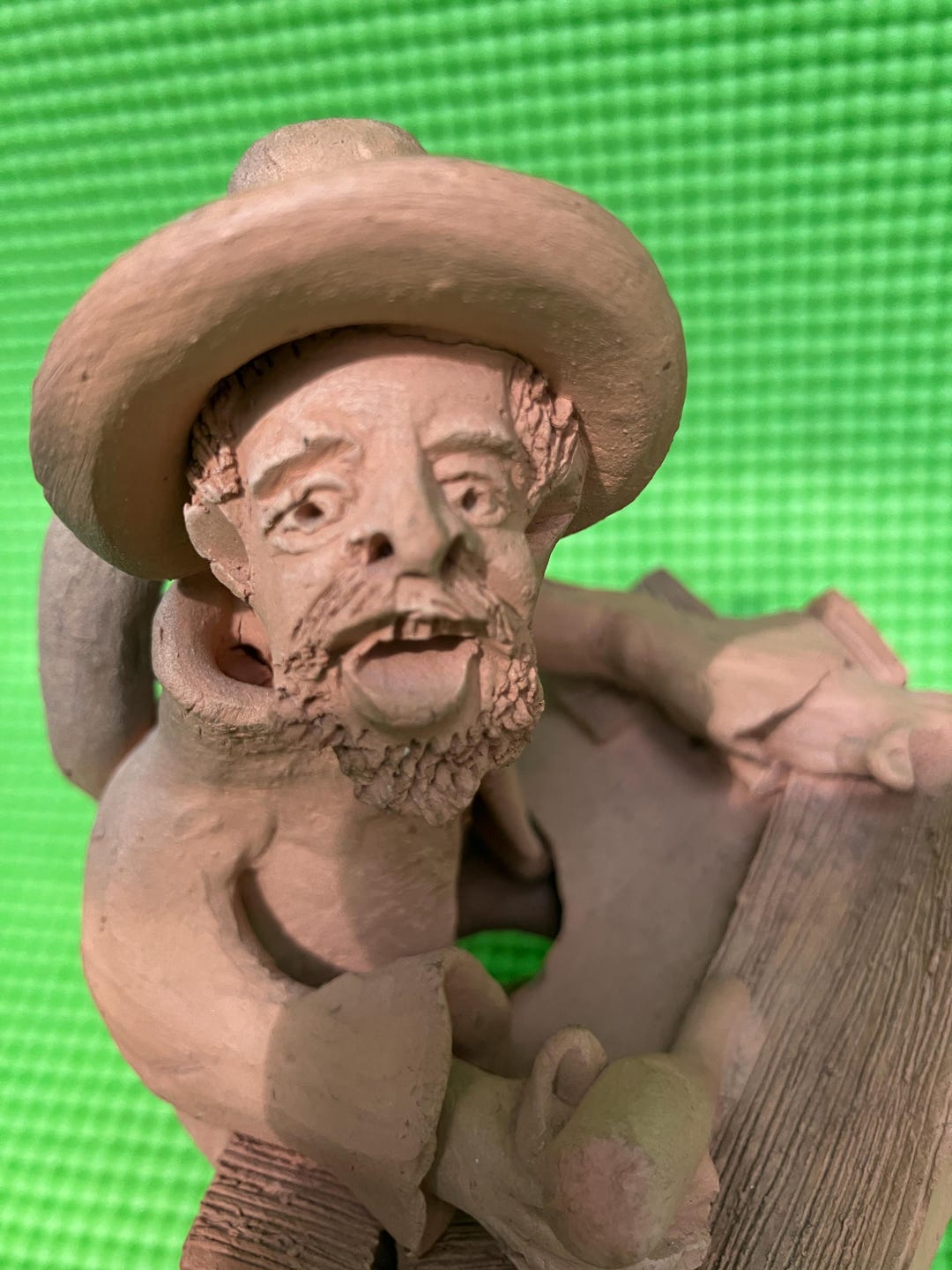 Creepy Ugly Weird Looking Guy Ceramic Clay Art Sculpture Figurine ...