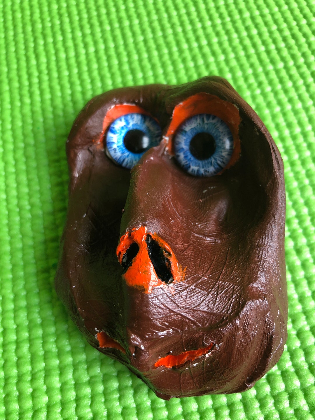 Creepy Funny Kid Art Clay Art Weird Face Gorilla? - Etsy