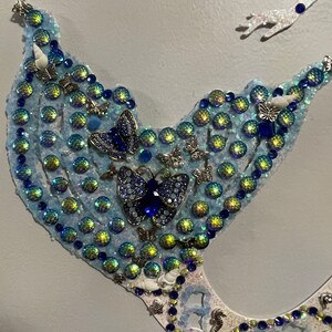 Beautiful Royal Blue and Light Blue Butterfly Mermaid Rhinestones ...