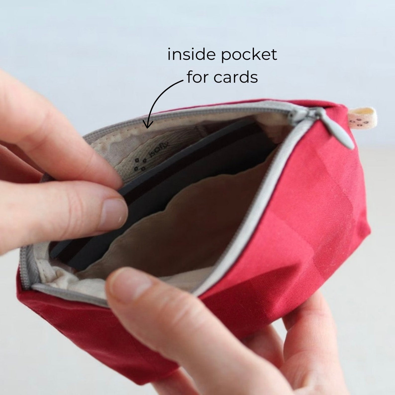 Upcycled Fabric Coin Purse With Inside Pocket, Handmade and Sustainable ...