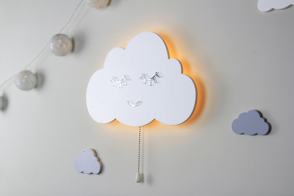 White cloud nursery lighting LED wall light Cloud lamp | Etsy