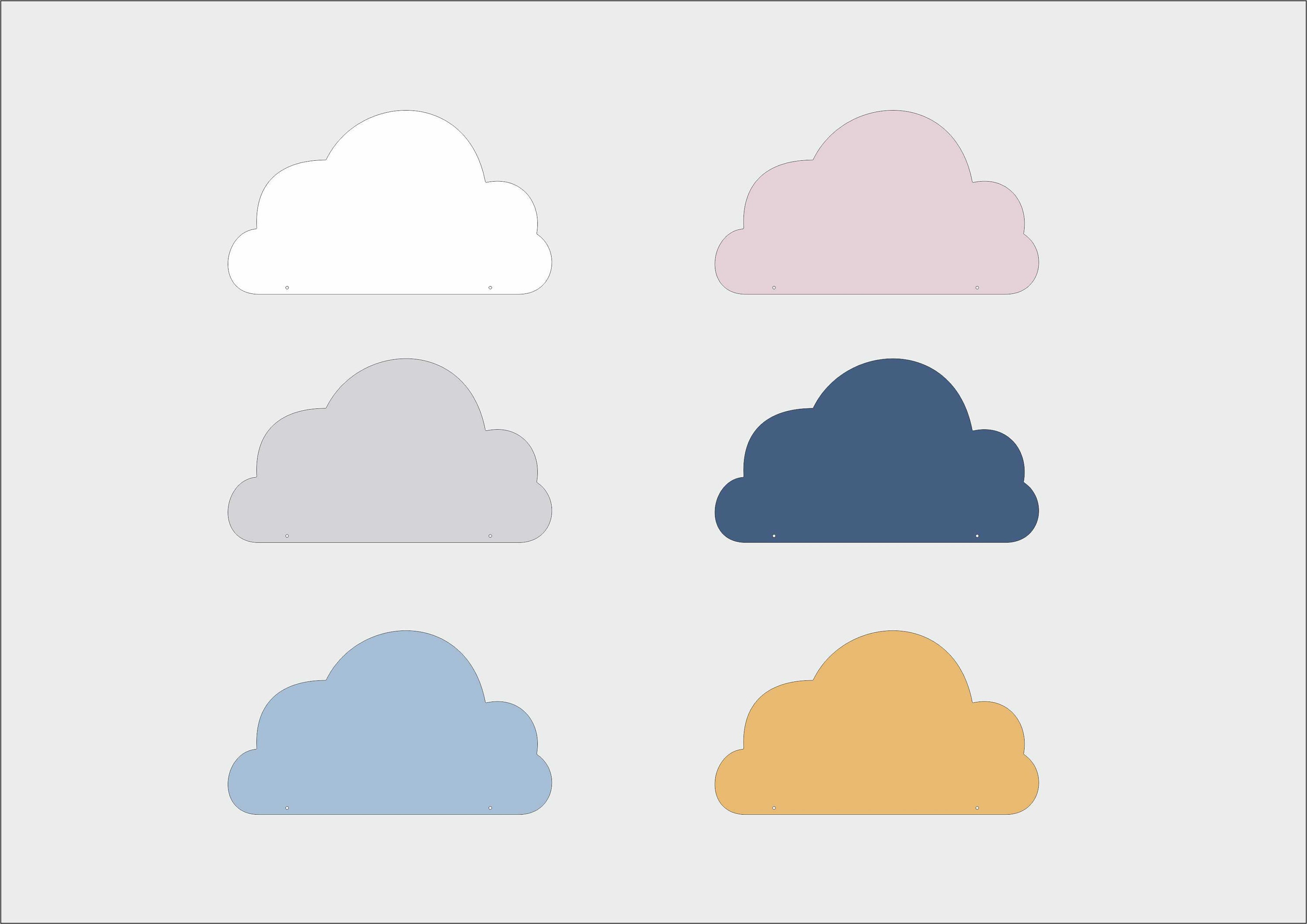 Set of 3 White Wooden Cloud Shelves Cloud Wall Shelf for - Etsy Canada