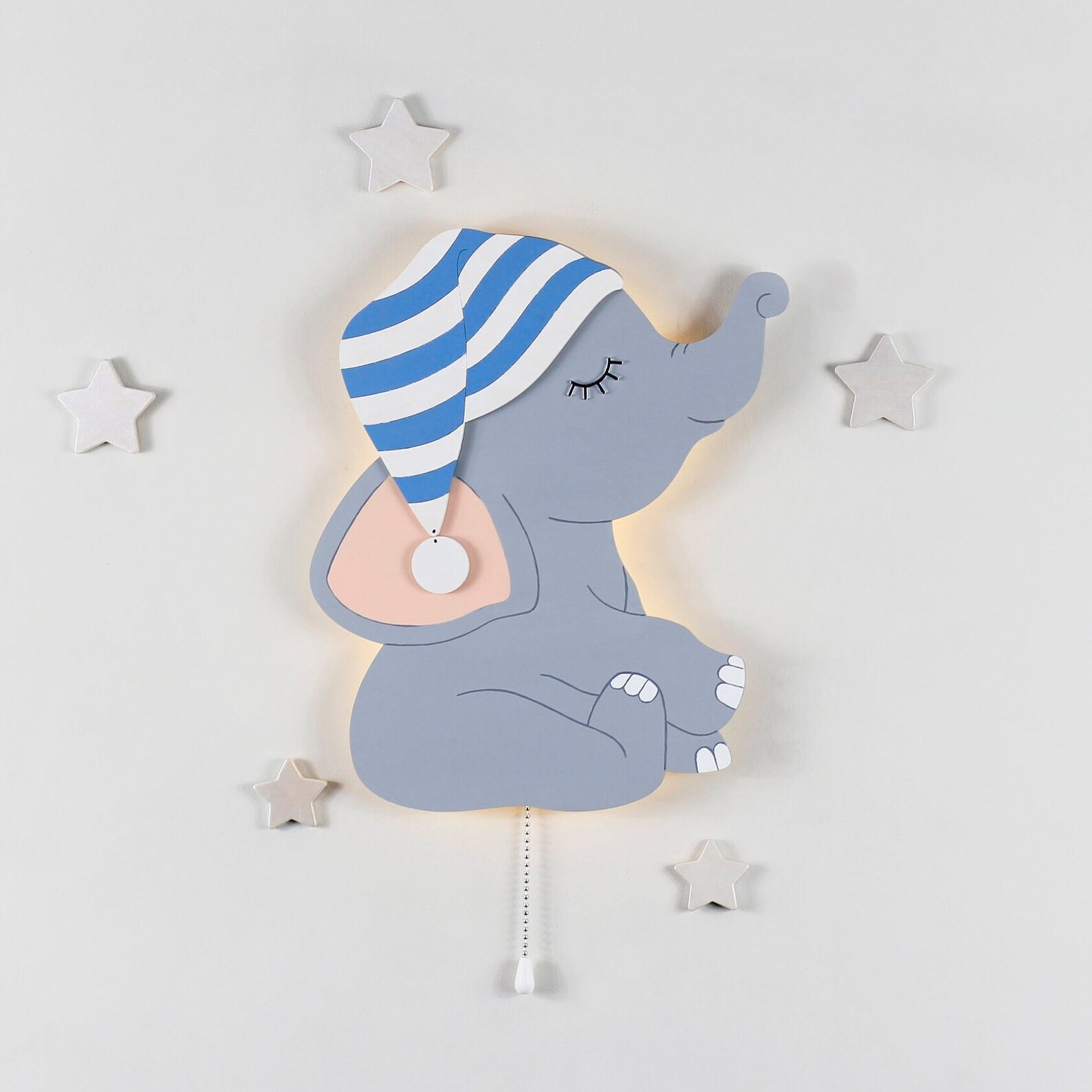 Wooden Lighting Elephant Nursery Wall Lighting LED Nursery - Etsy