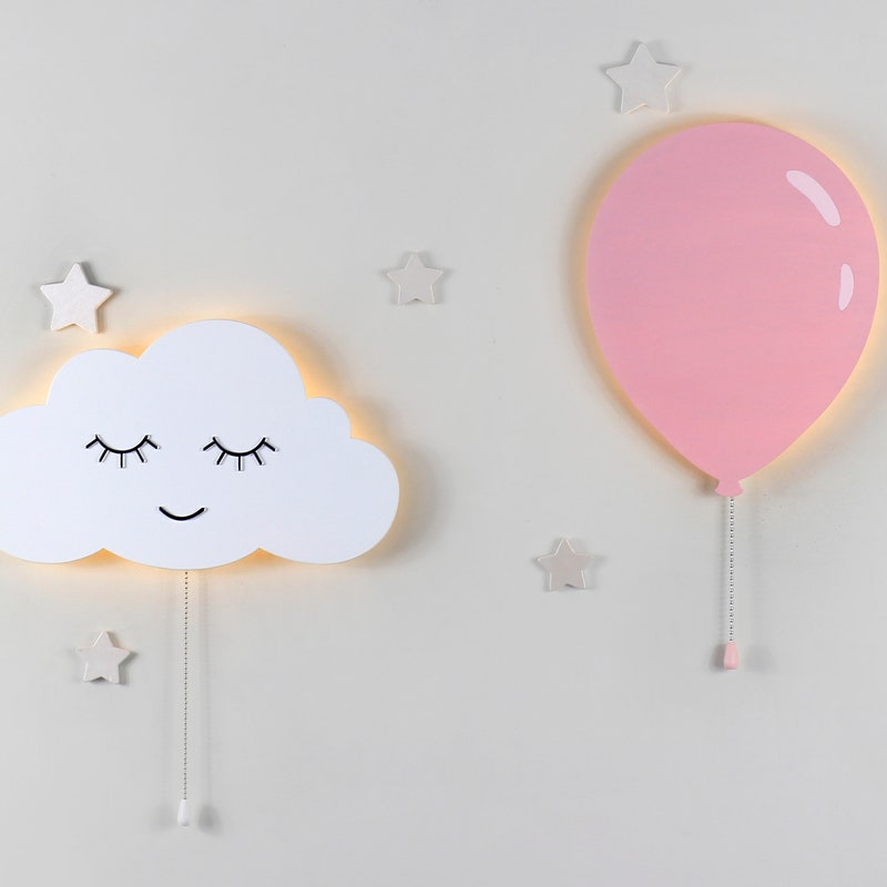 Wooden Baby Wall Light Balloon - Etsy Canada