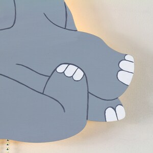 Wooden Lighting Elephant, Nursery Wall Lighting, LED Nursery Lighting ...