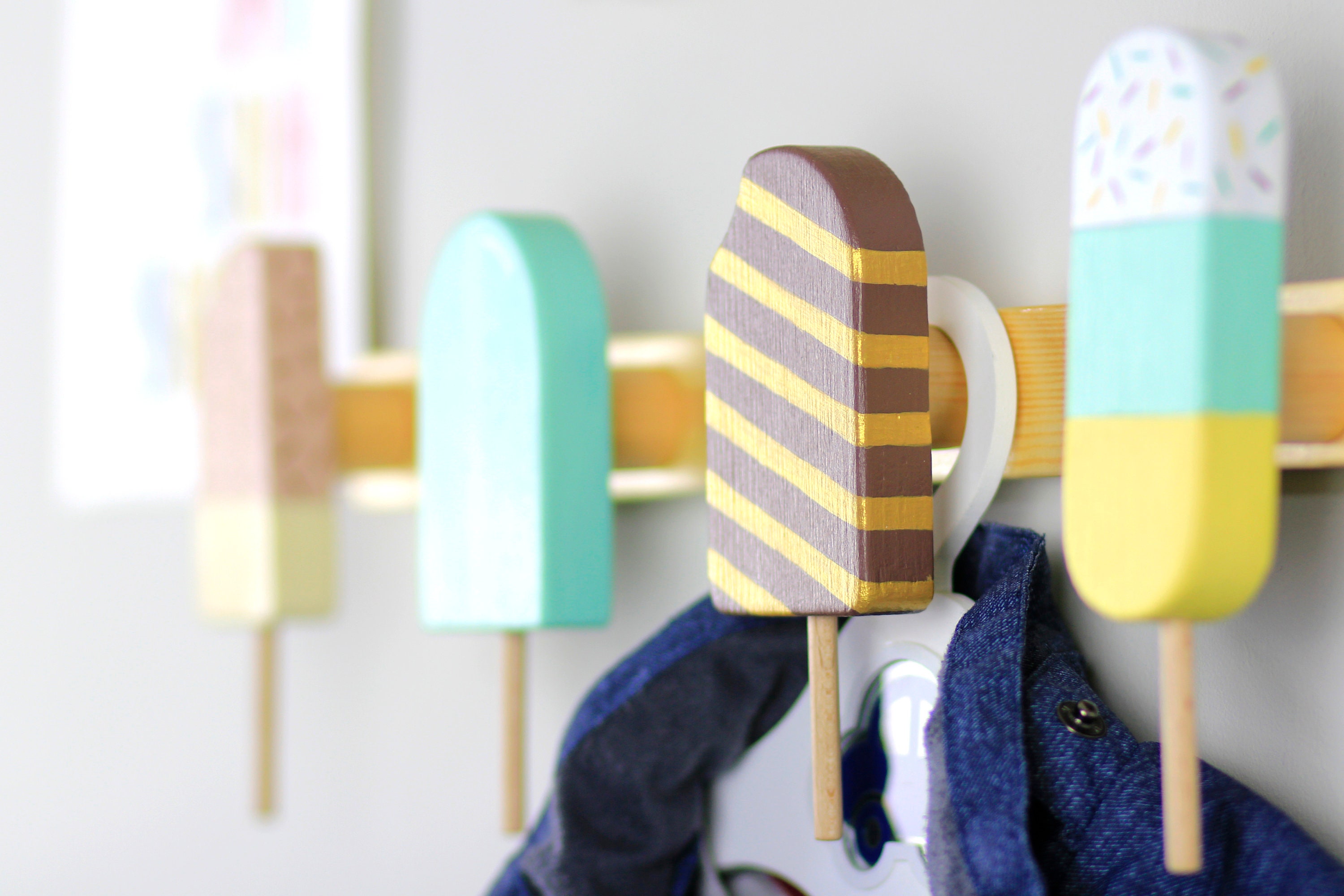 Cute Wooden Ice-cream Hooks for Baby Clothes Kid Clothes - Etsy