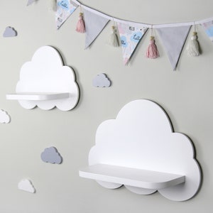 Small Wooden Cloud Shelf, Floating Shelf, Cloud Shelf for Baby Nursery ...