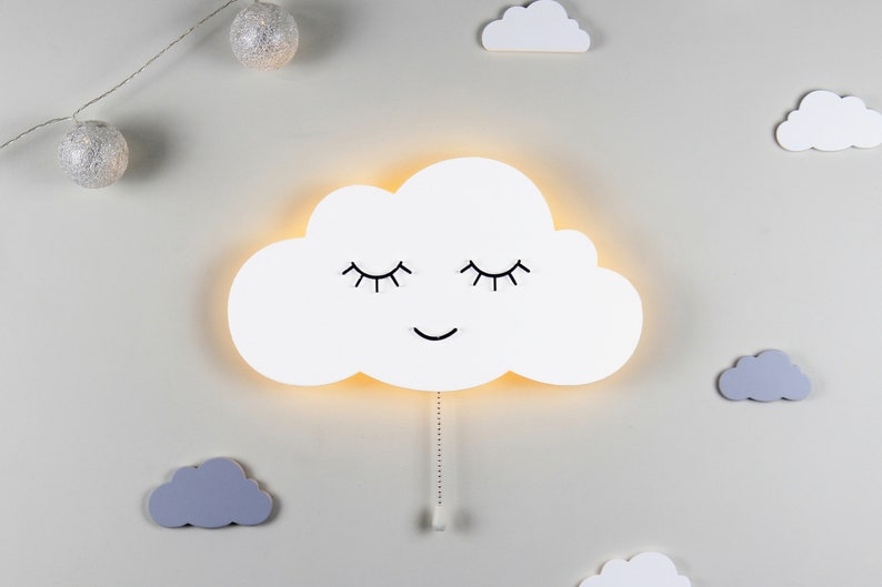 White cloud nursery lighting LED wall light Cloud lamp | Etsy