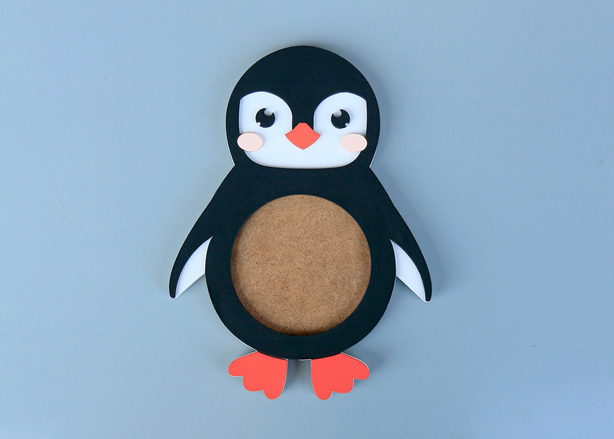 Kids Photo Frame Penguin Wooden Penguin Little Wooden - Etsy
