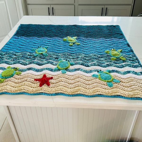 Turtle Baby Blanket - Etsy