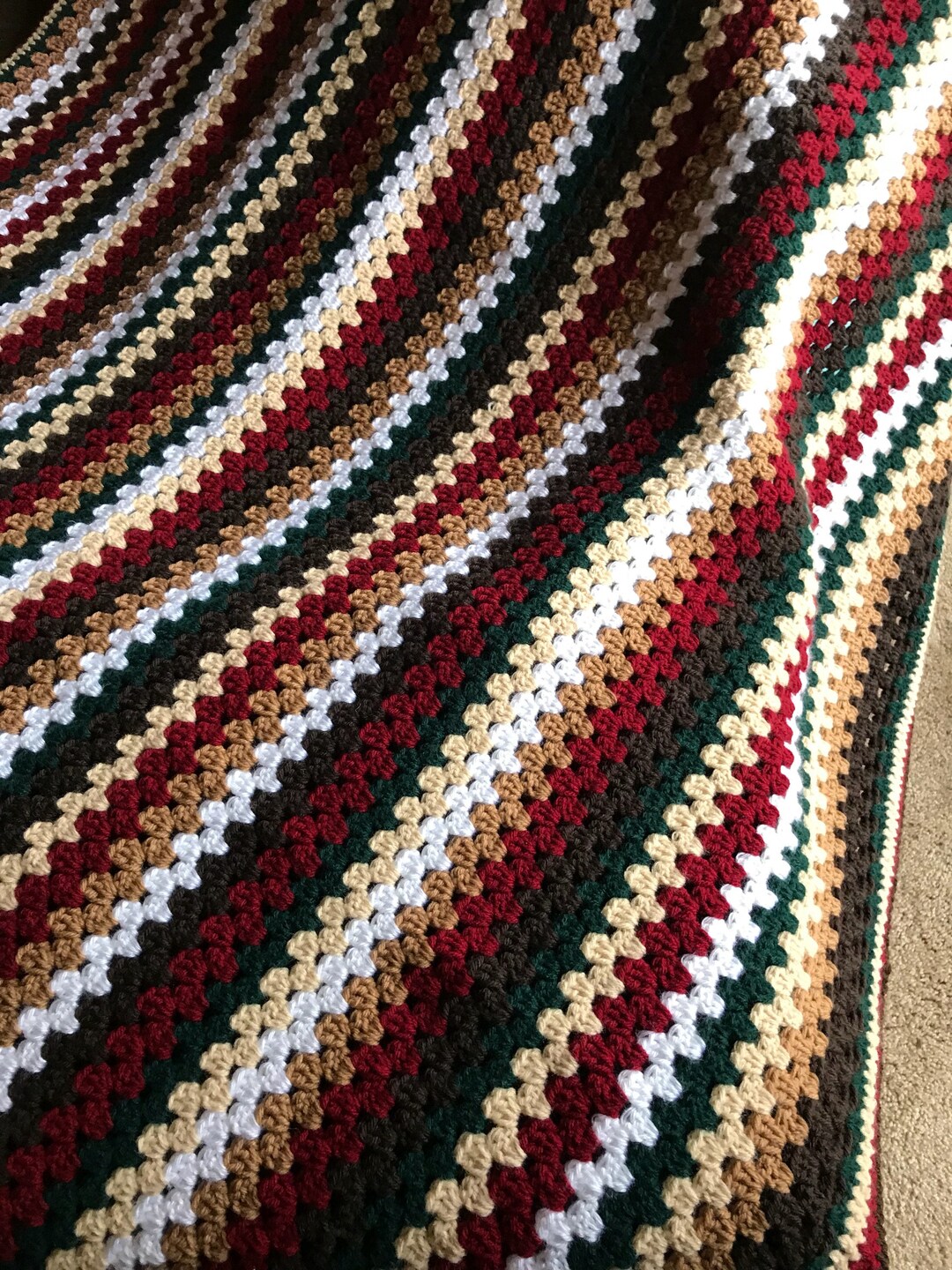 Granny Stripe Afghan - Etsy