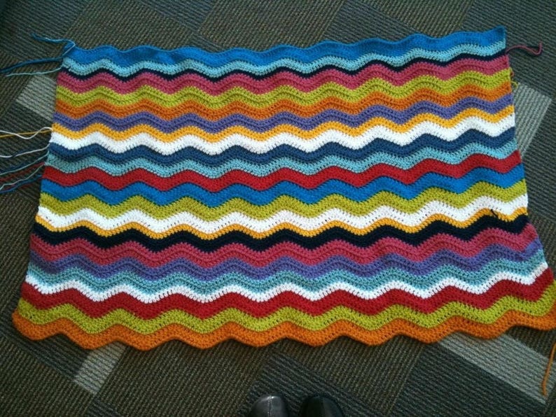 Ripple Crochet Afghan - Etsy