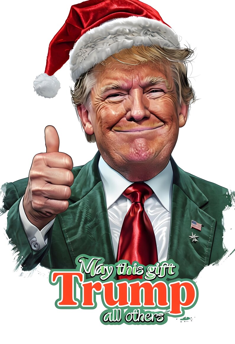 Funny Trump Santa Hat Christmas Wrapping Paper, Political Gag Gift - Etsy