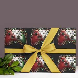 Festive Gaming Console Gift Wrap: Holiday Paper for Retro Handheld ...