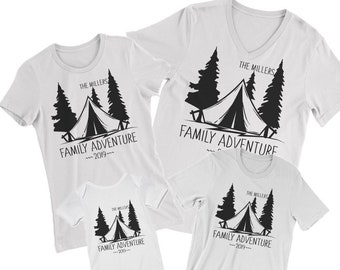 Family Camping Shirt. Family Trip Mountains. Matching Vacation | Etsy