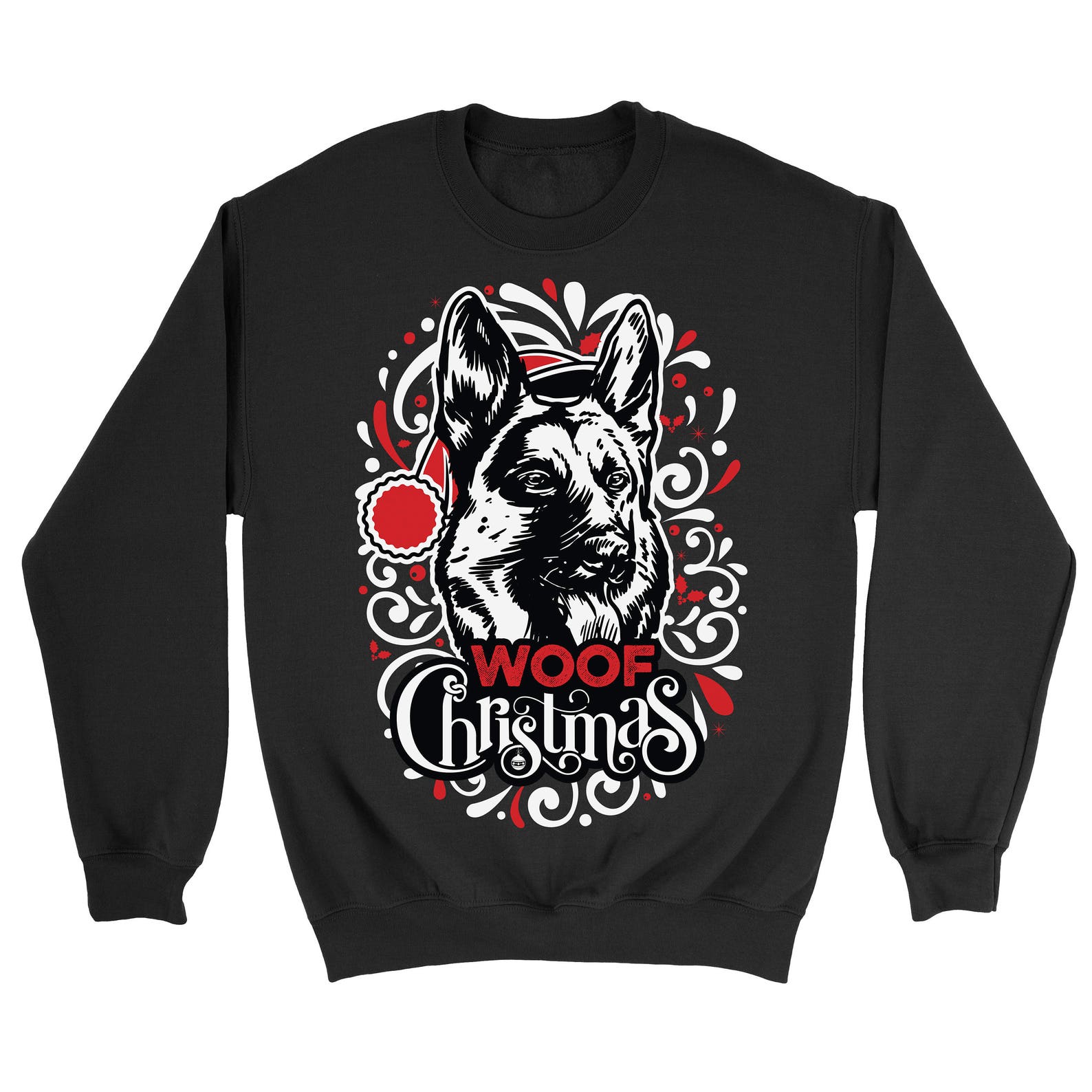 German Shepherd Ugly Christmas Sweater. Unisex Sweatshirt. - Etsy